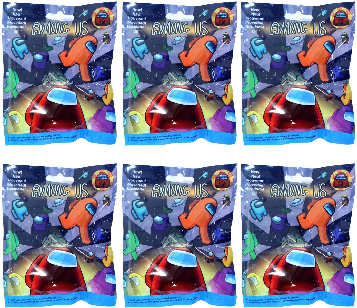 Among Us Амонг Ас Фигурка-сюрприз + Карточка персонажа, набор 6 шт