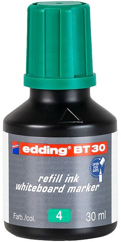 Чернила edding BT30, для заправки, пигментные, флакон с пипеткой, 30 мл Зеленый