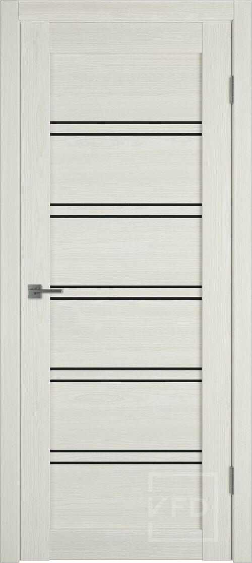 Атум Про 28 Дуб арктический Лакобель черный 900*2000 (дверное полотно)