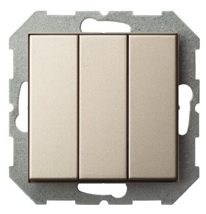 LIREGUS Выключатель Трехклавишный Шампань LIREGUS EPSILON