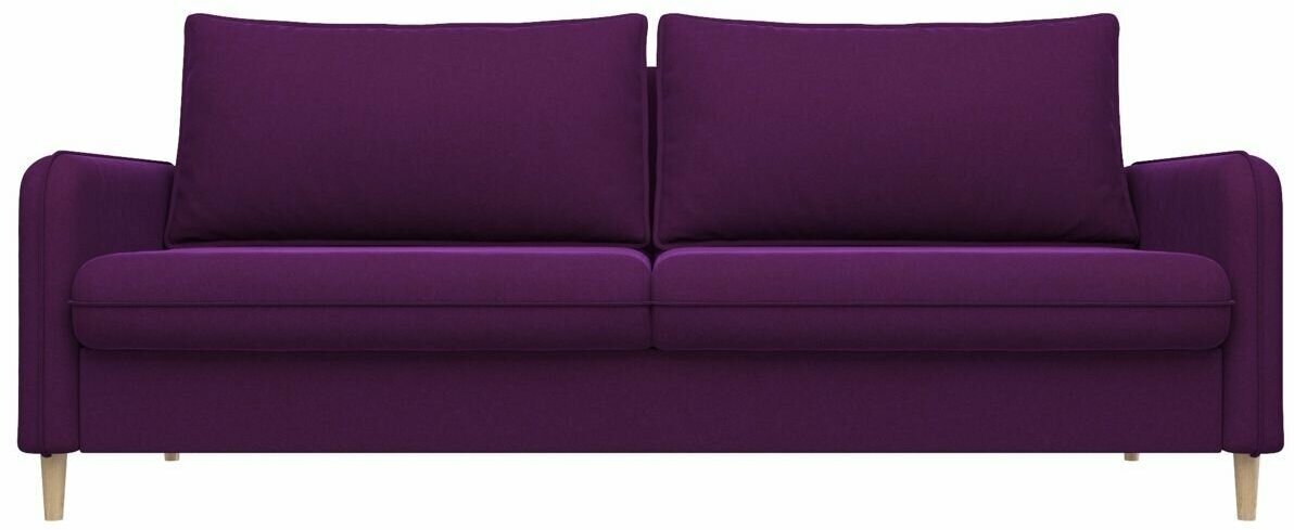 Прямой диван Остин, Вельвет Фиолетовый, Ящик для белья, 215х105х85 см