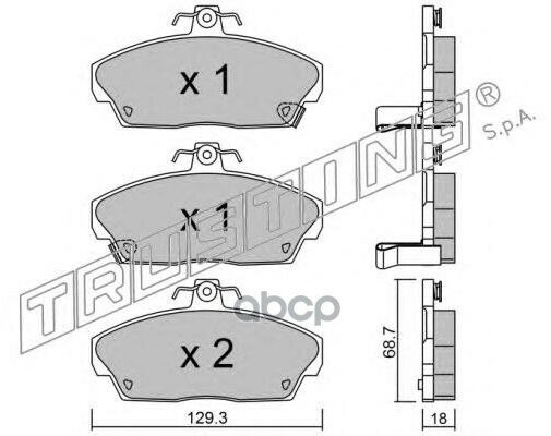 К-т дисков. тормоз. колодок HONDA CIvic 94- П с датч. Trusting арт. 1770