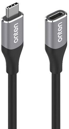 Кабель удлинитель Type-C USB (M) - Type-C USB (F) Onten OTN-9106 0.2м серый