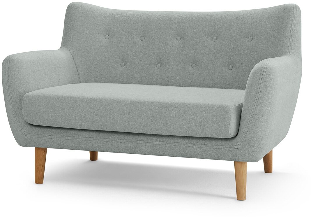 Диван SCANDICA Мей прямой, 137х85х89 см, обивка букле, цвет ментоловый