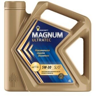 Моторное масло Rosneft Magnum ultratec 5W30 SL/CF 4л, ROSNF-5W30MU-4L
