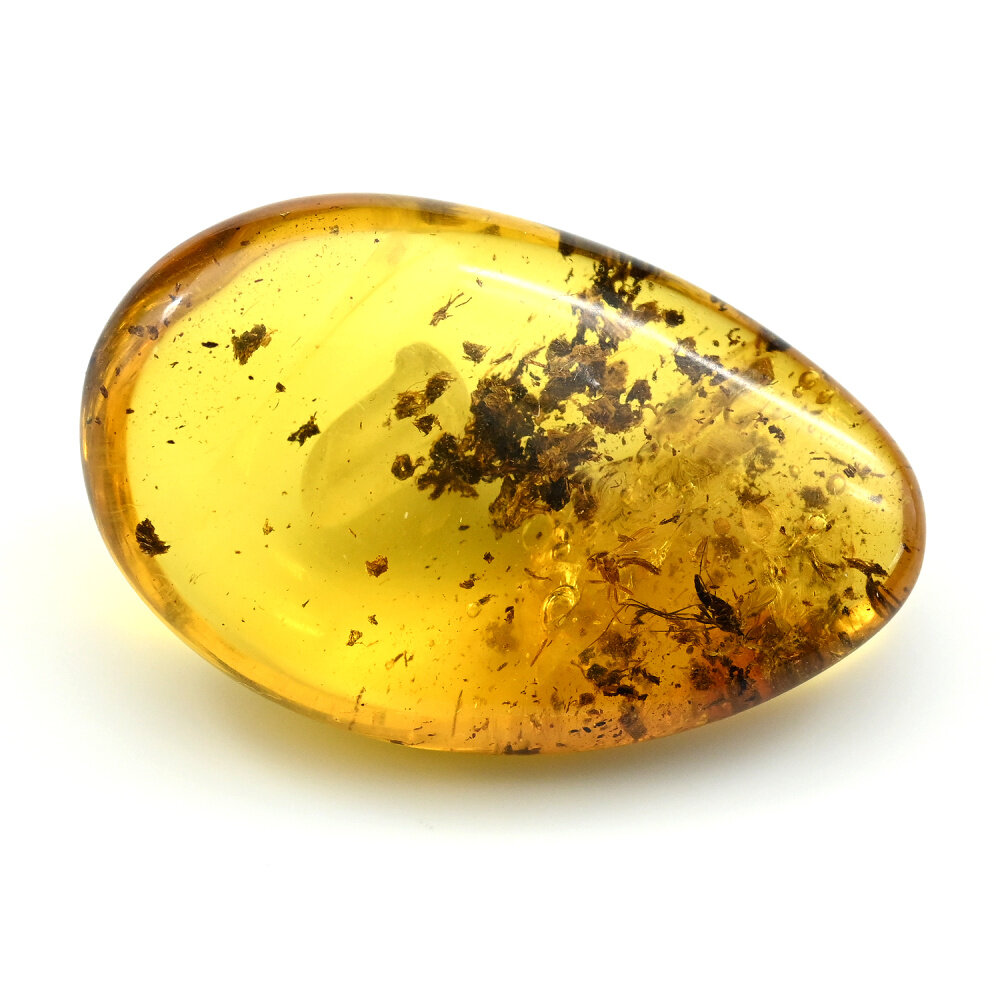 Янтарь с инклюзами 20*30мм цв. медовый, 3,06г .