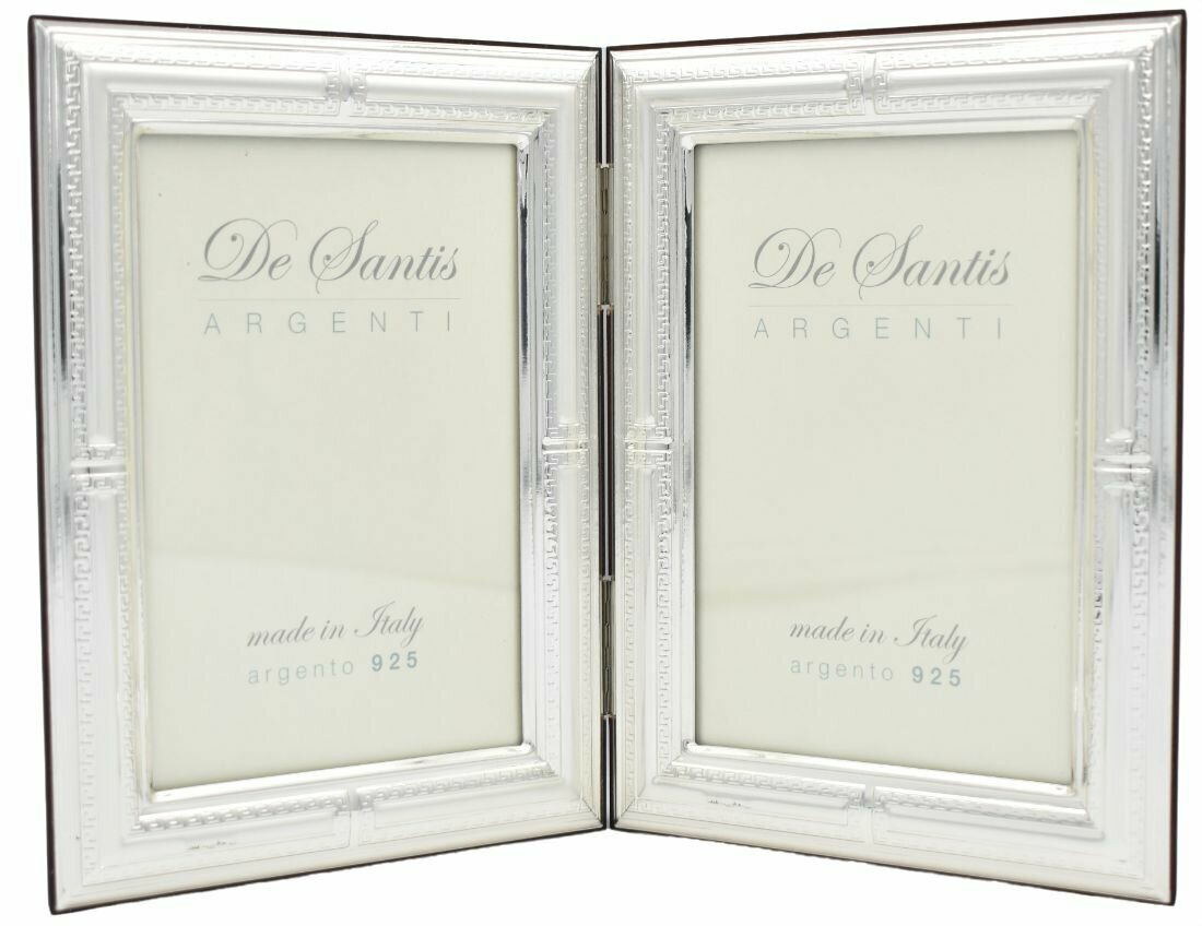 Рамка для фотографий/Фоторамка двойная на основе с серебрением/Италия/501/06DP