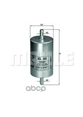 Фильтр топливный Mahle/Knecht арт. KL60
