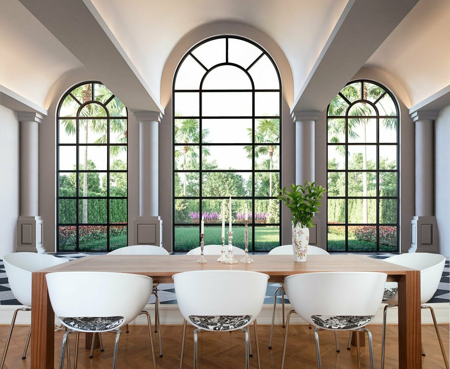 Фотообои 3d на стену флизелиновые HARMONY Дворцовые окна 400х270 см HD4-234 фото обои на стену 3д