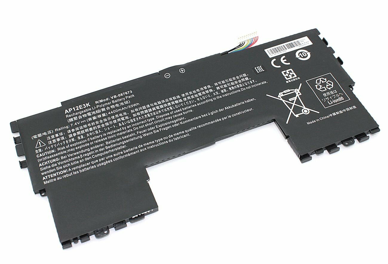 Аккумулятор для ноутбука Acer Aspire S7 Ultrabook (AP12E3K) 7.4V 4400mAh OEM