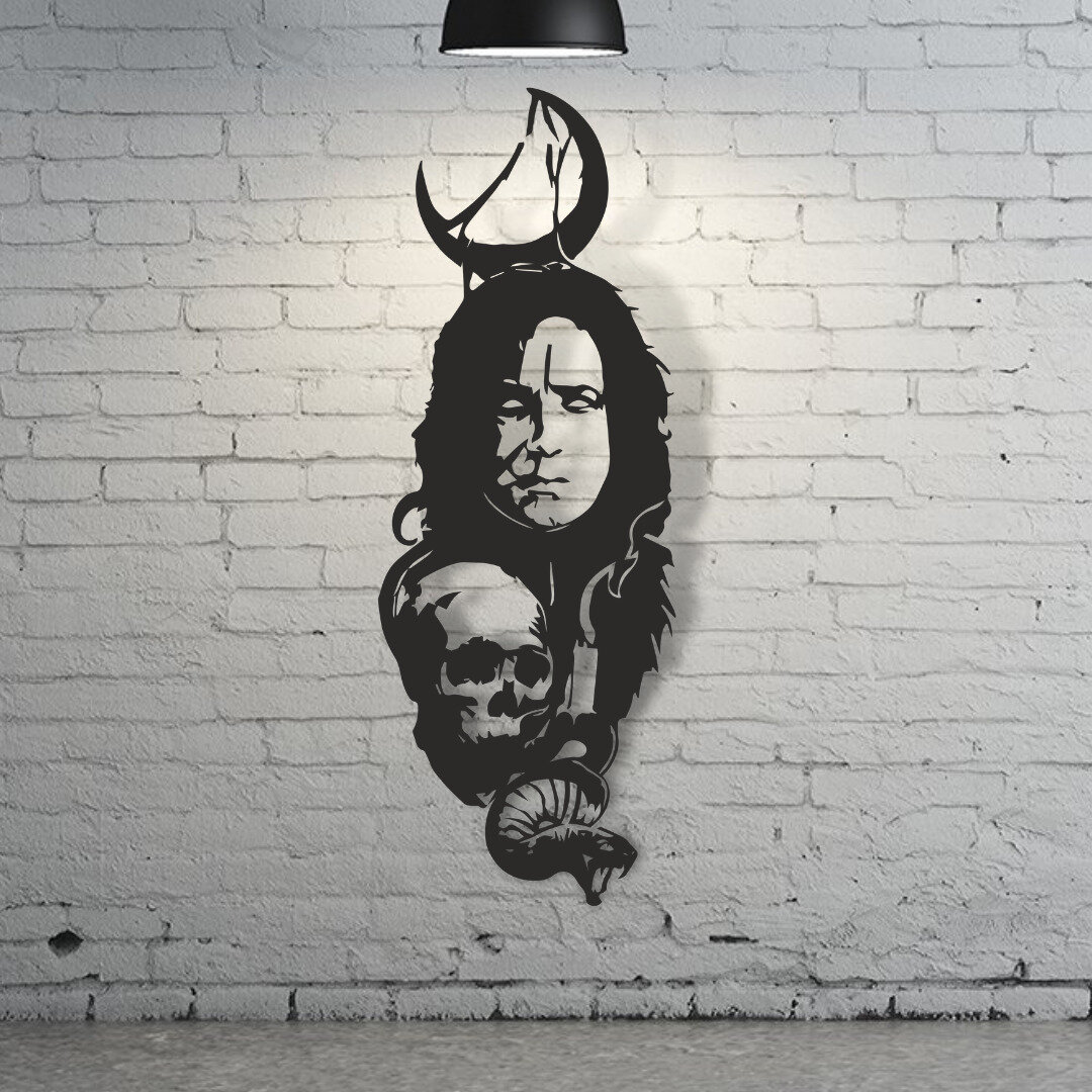 Картина Гарри Поттер, Северус Снейп 25х15 см, Снегг, метка Пожиратель Смерти, из дерева