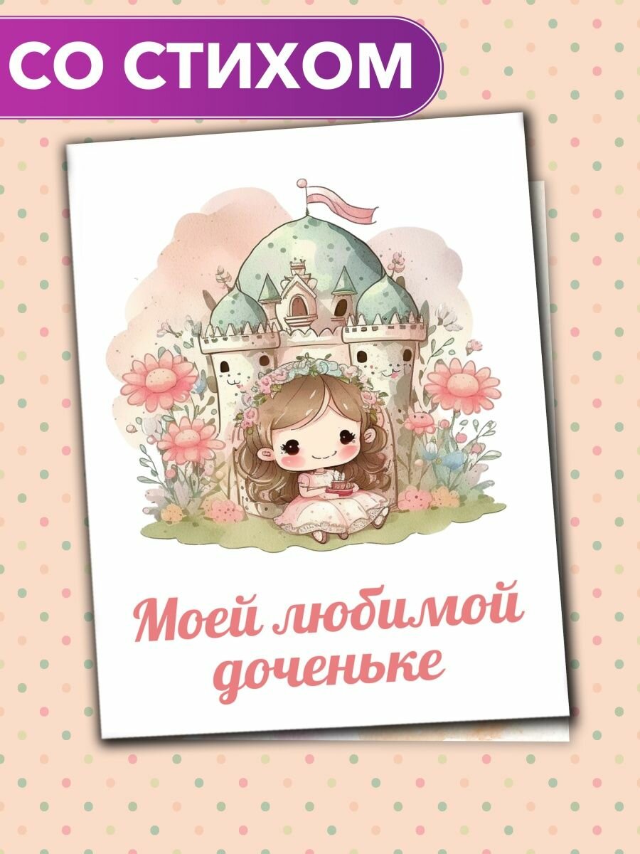"Моей любимой доченьке" - открытка Анастасии Рыбачук