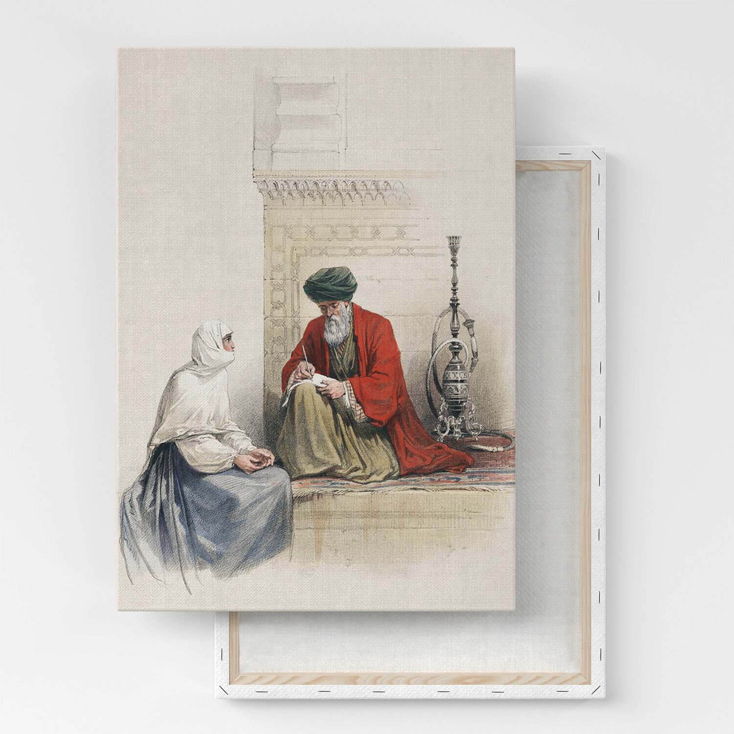 Картина на холсте, репродукция / Дэвид Робертс - The letter writer in Cairo / Размер 60 x 80 см