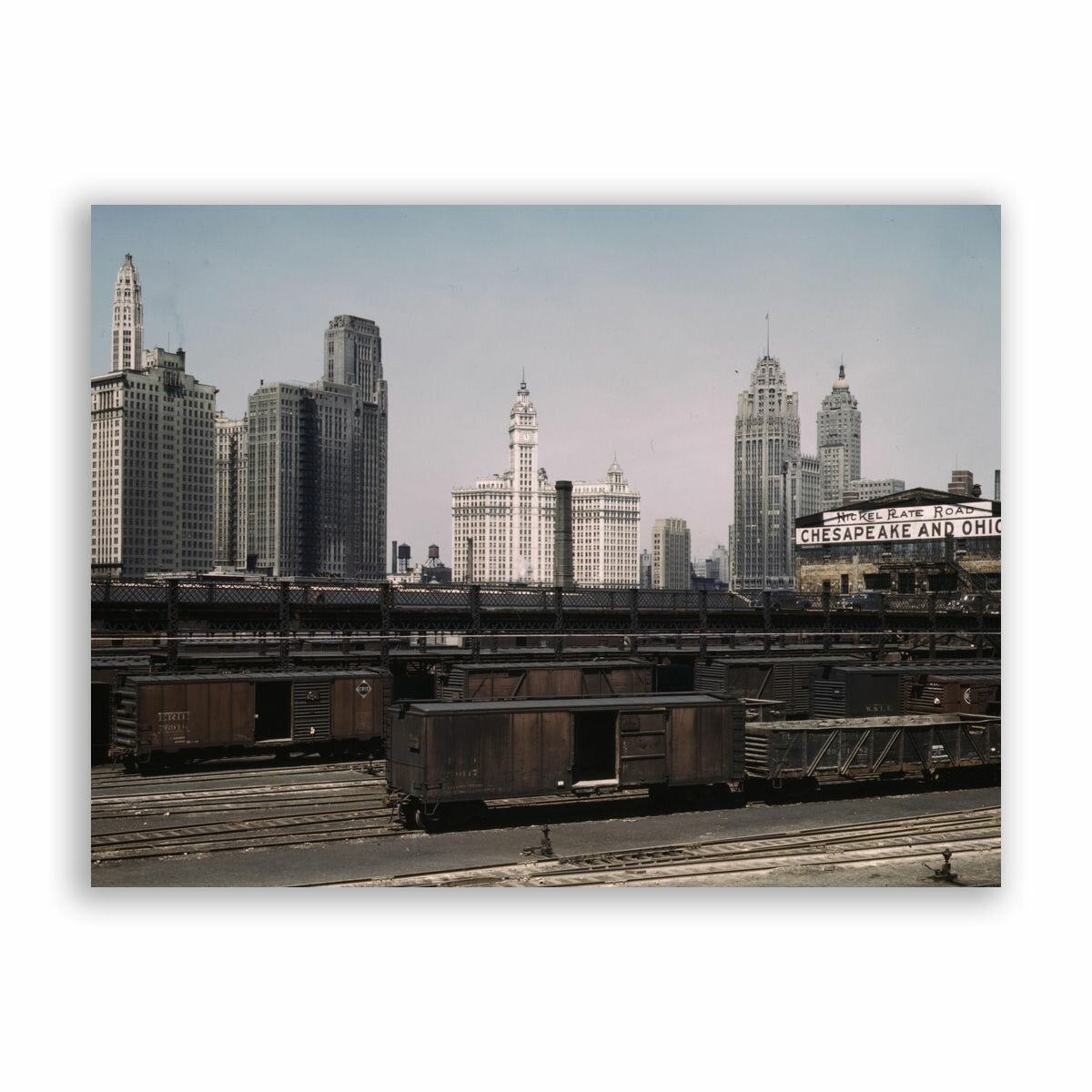 Постер, плакат на бумаге / Американские ретро города / Размер 30 x 40 см