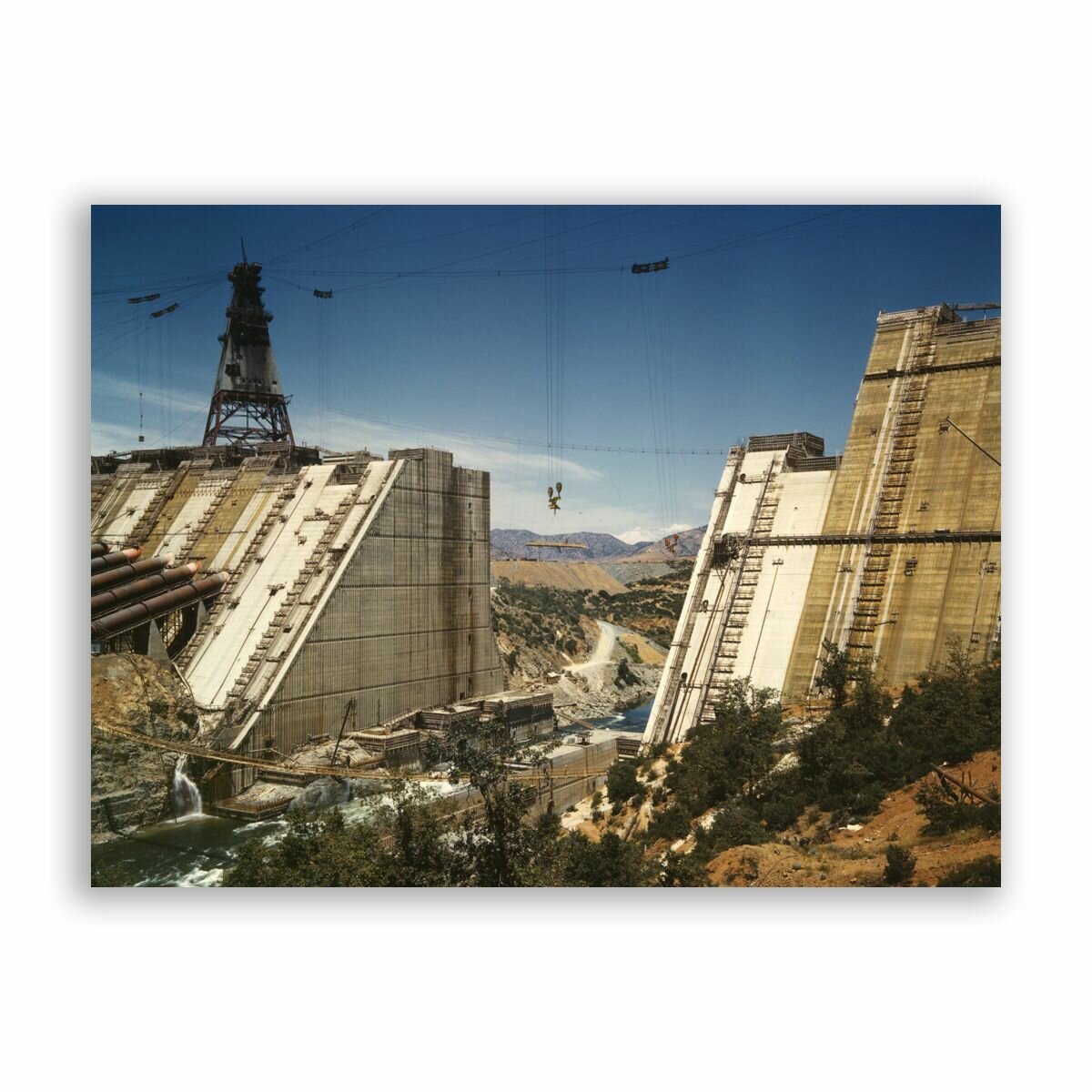 Постер, плакат на бумаге / Американские индустриальные ретро фотографии / Размер 40 x 53 см