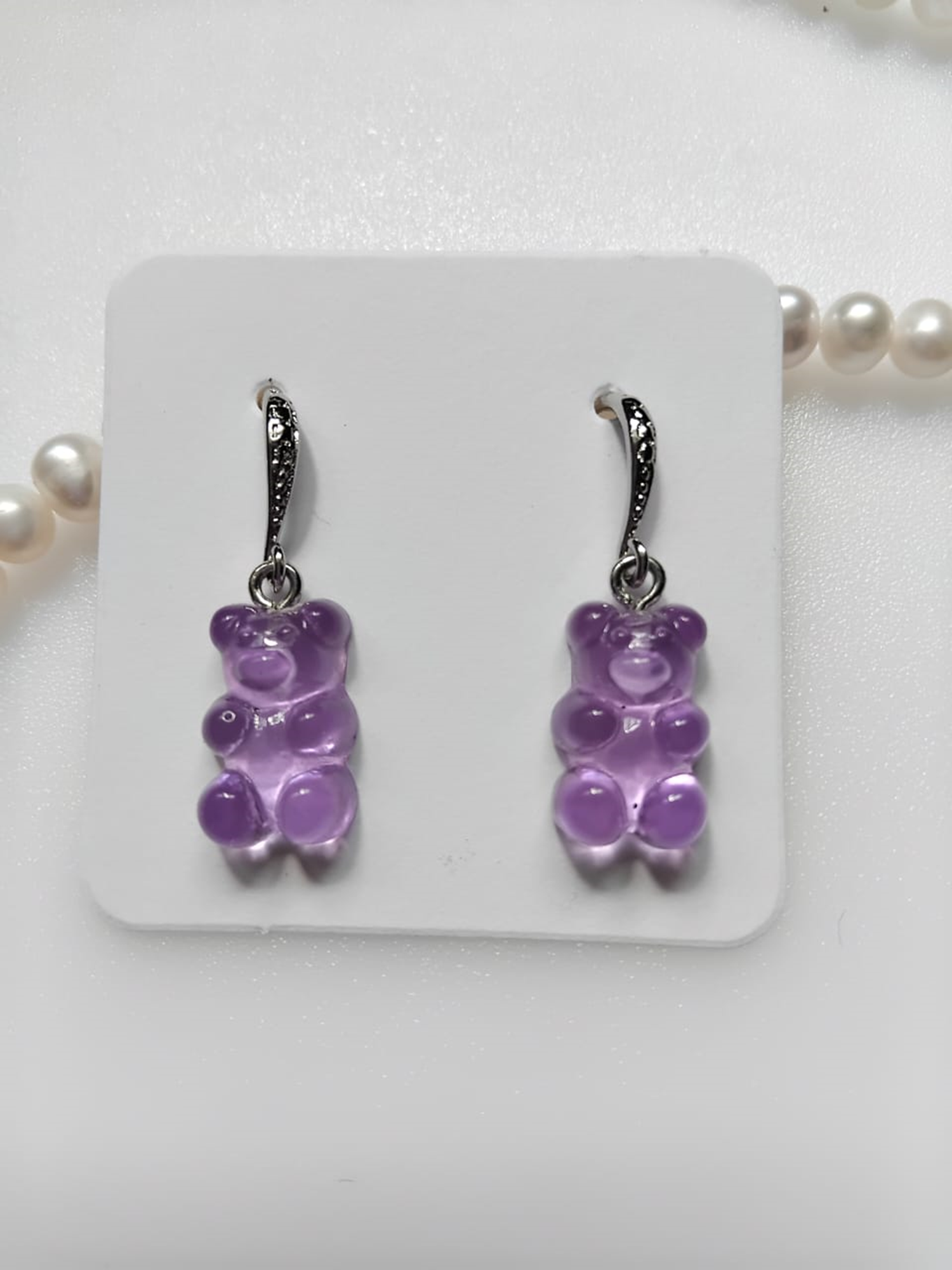 Серьги с подвесками, акрил