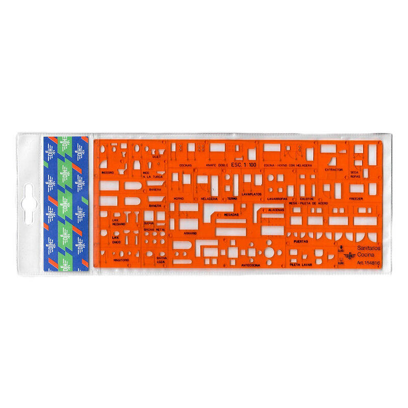 Шаблон Кухня-сантехника Domingo Ferrer (Испания), 1:100 Пластик