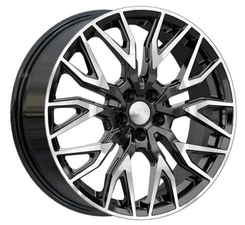 Диск автомобильный литой СКАД Эльба 18x7 5x110 et40 dia67.1 Чёрный глянцевый с полированной лицевой частью