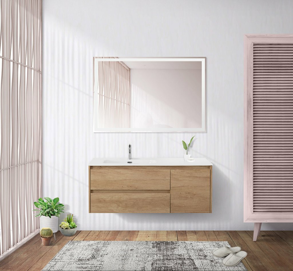 Тумба с раковиной BelBagno KRAFT 2C-1A 100 натуральный дуб небраска