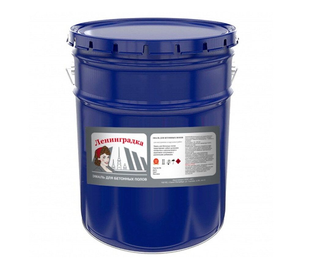 Краска по бетону ленинградка АК-114, 10 кг, серая УТ000010108