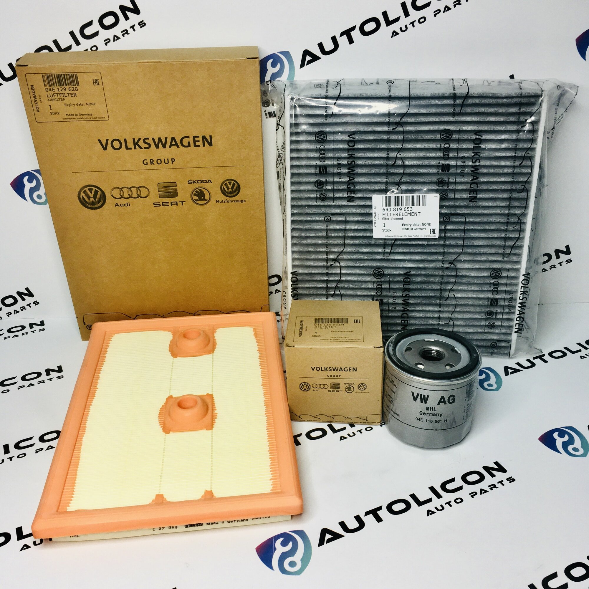 Комплект для ТО Rapid, Polo V, VI 1.4 TSI / Поло Рапид 1.4 / 04E115561H 04E129620 6R0819653