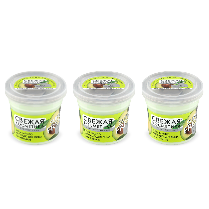 Крем-масло для лица Фито Косметик, Свежая косметика, питательное, 50 мл, 3 шт.