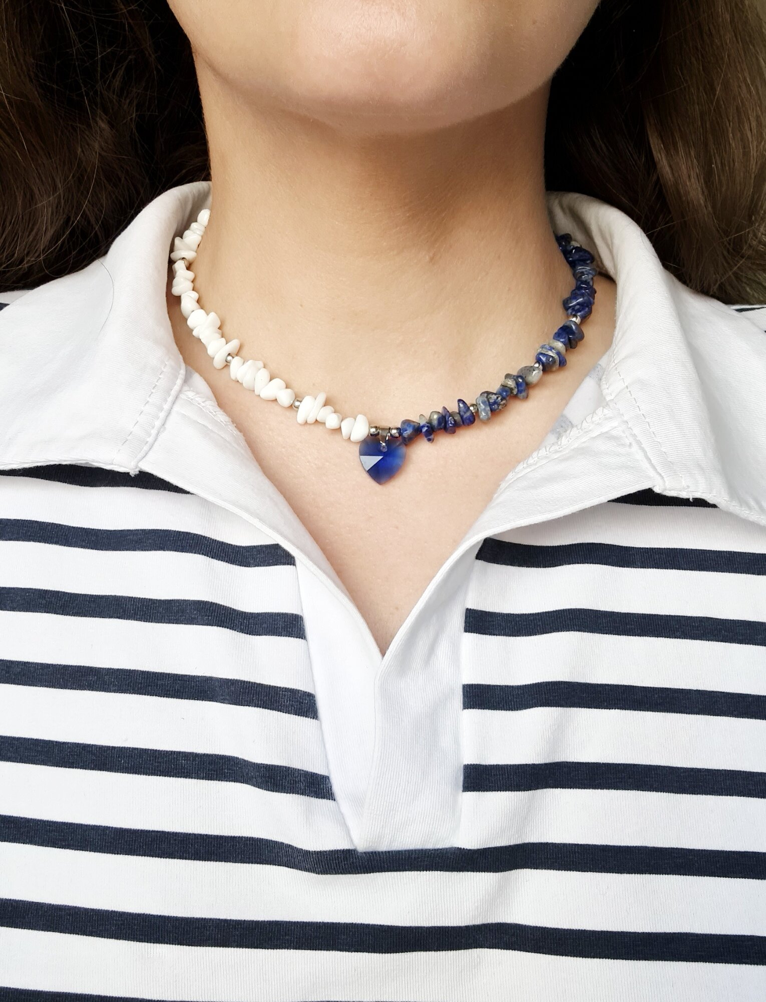 Чокер ENJOY Украшения из камней, агат, лазурит