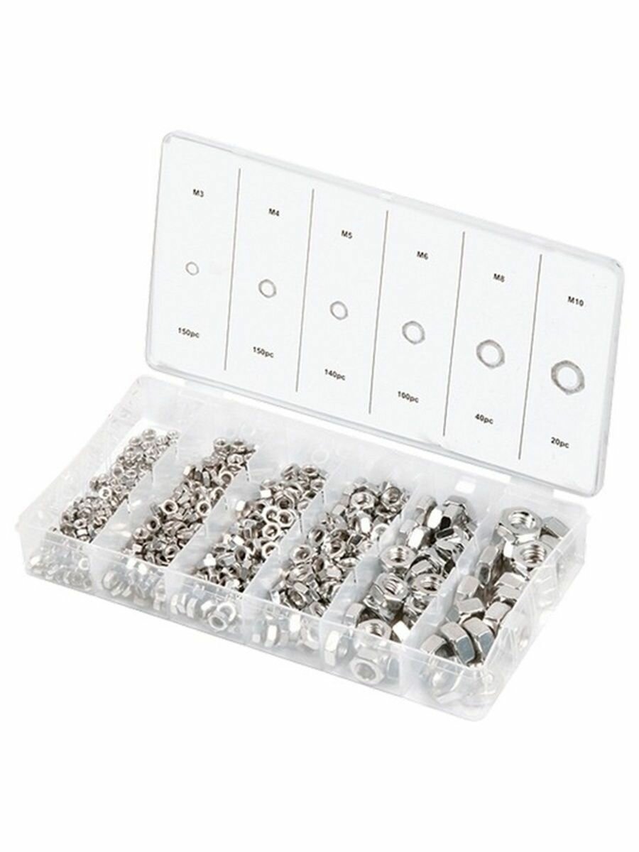 Набор гаек Сибртех 47615 М3-6, М8, М10