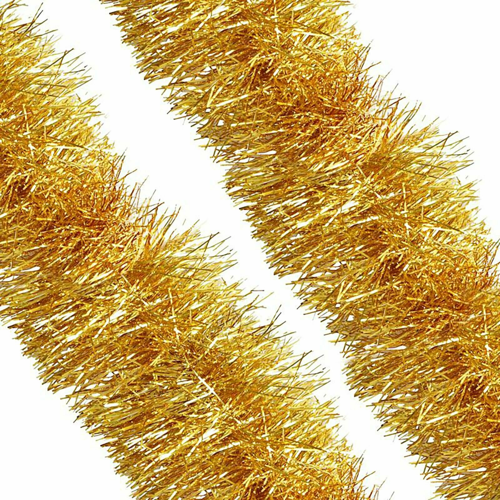Мишура "Люкс" Золото / 2 м / 1 шт, новогодняя / веселуха