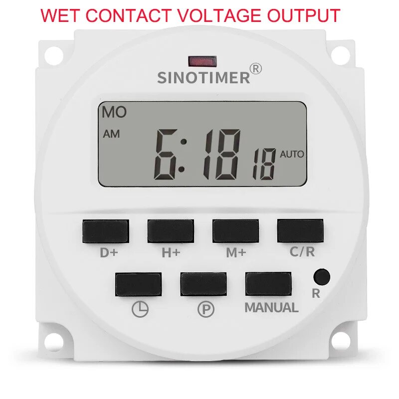 SINOTIMER TM618H цифровой таймер 220В 7 дней 12V Timer