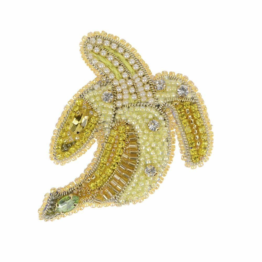 Брошь, бисер, стекло