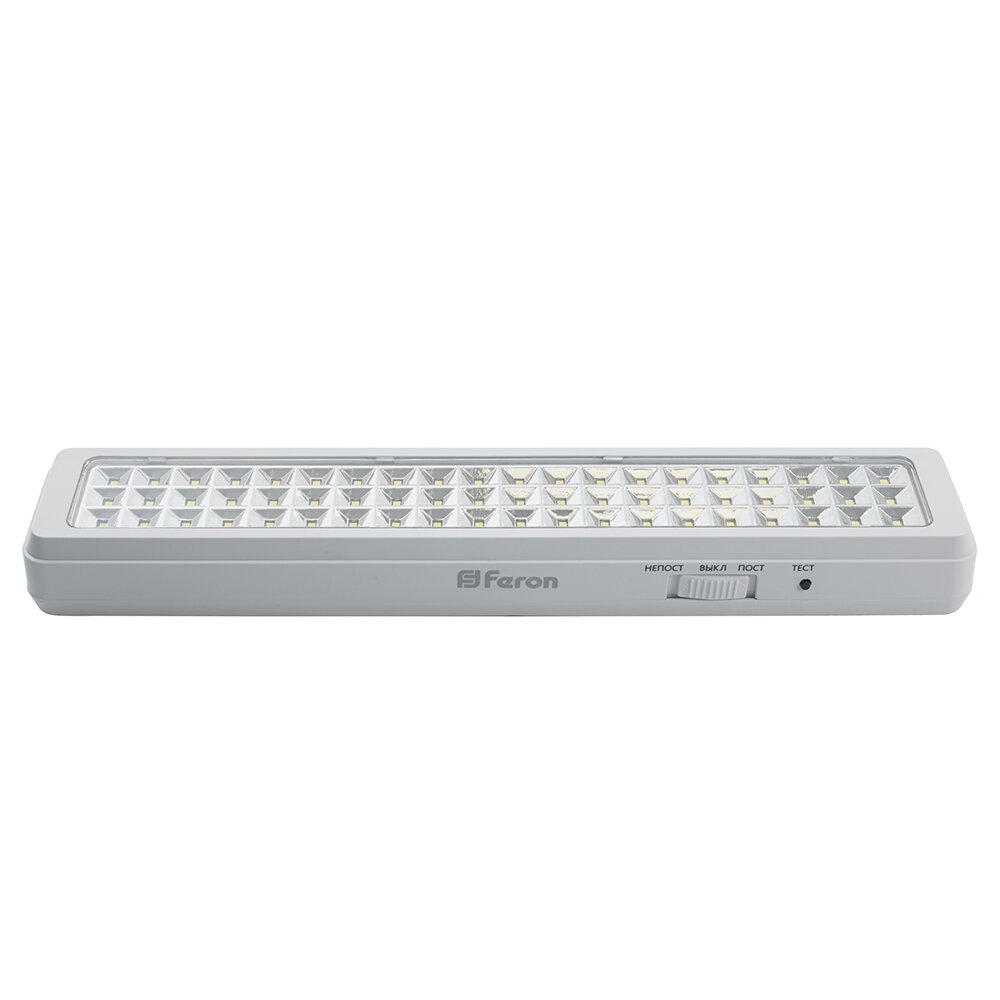 Светильник аварийный 60 LED, питание AC/DC, белый Feron 41534
