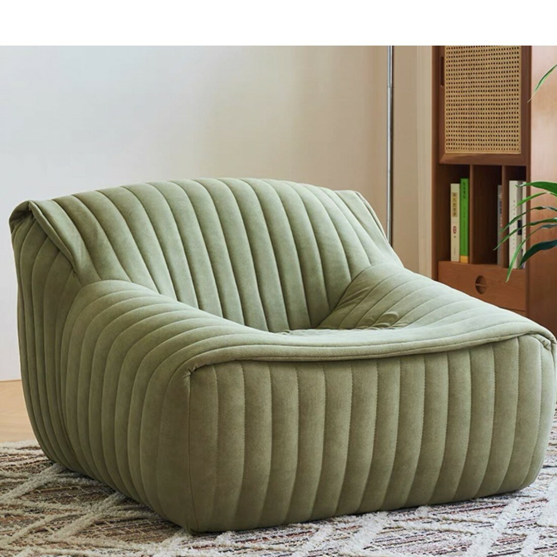 Интерьерное стеганное кресло Marius (Кресло / цвет светло -зеленый)