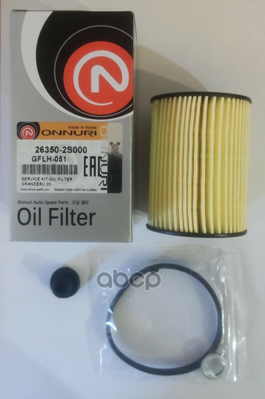 Фильтр масляный HYUNDAI Sonata 2019> KIA K5, Sorento 2020> 2.5 DOHC/GDI ONNURI арт. GFLH-051 - высокое качество товара по