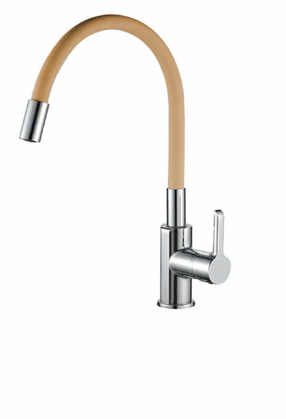 Смеситель для кухни Yindaf с высоким силиконовым изливом, белый Y49155R1-24