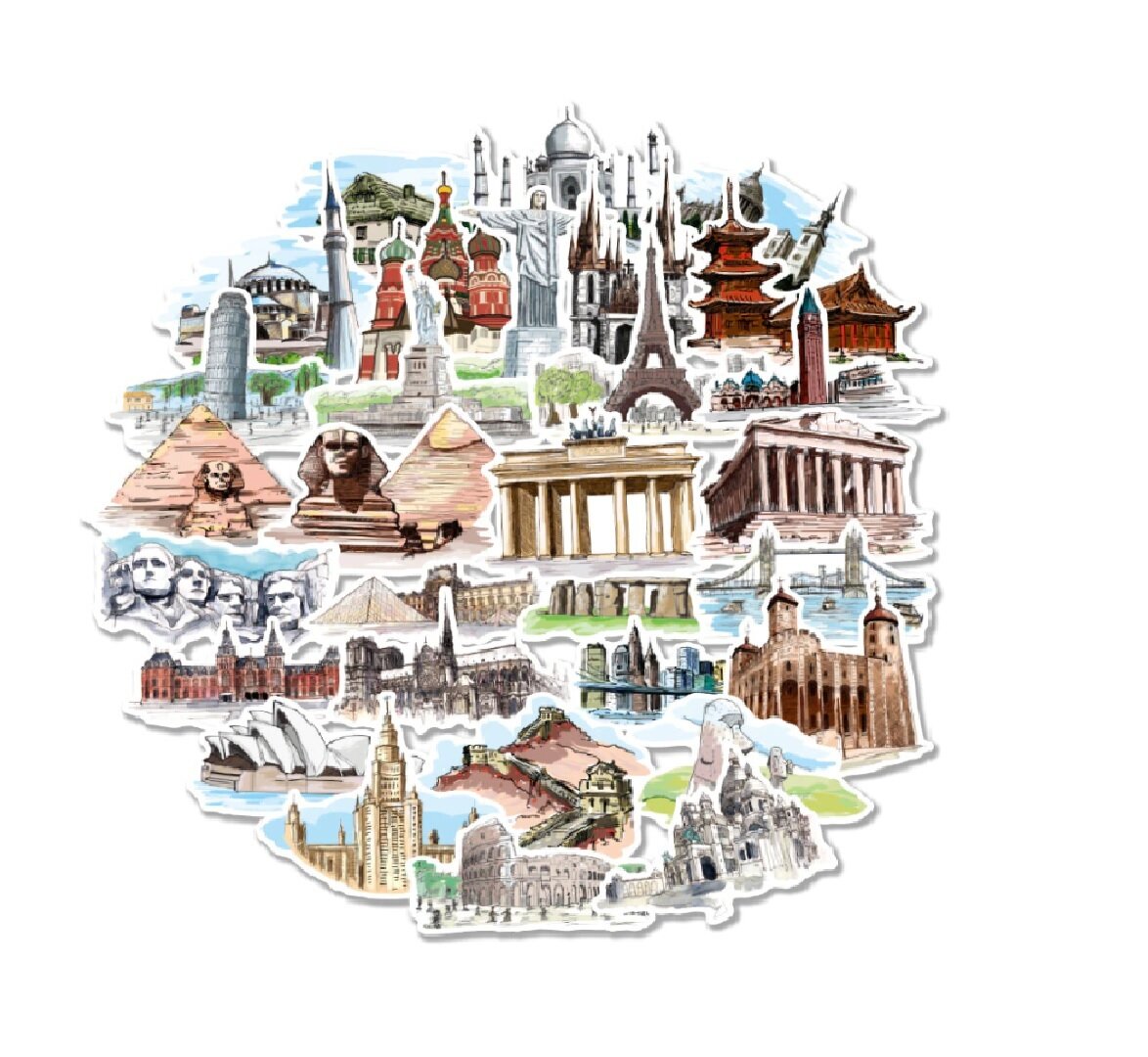Набор наклеек Мировая архитектура 40 шт