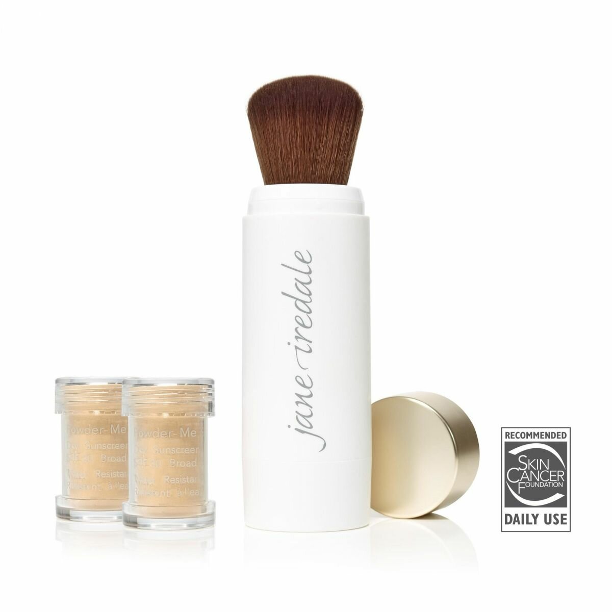 Jane Iredale Защитная пудра с кистью SPF30 цвет Натуральный Powder-Me Refillable Brush Nude 5 г