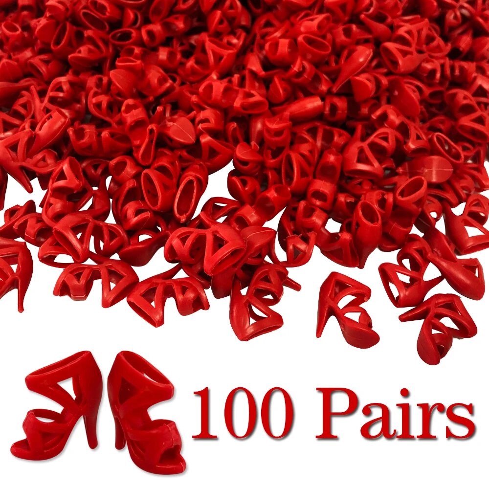 100 пар пластиковых туфель для кукол NK Fantastic Fairyland 1/6 100 Pairs Shoes D
