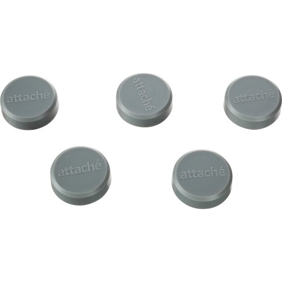 Магнитный держатель Attache мощный 30 мм,5 шт/уп, серые