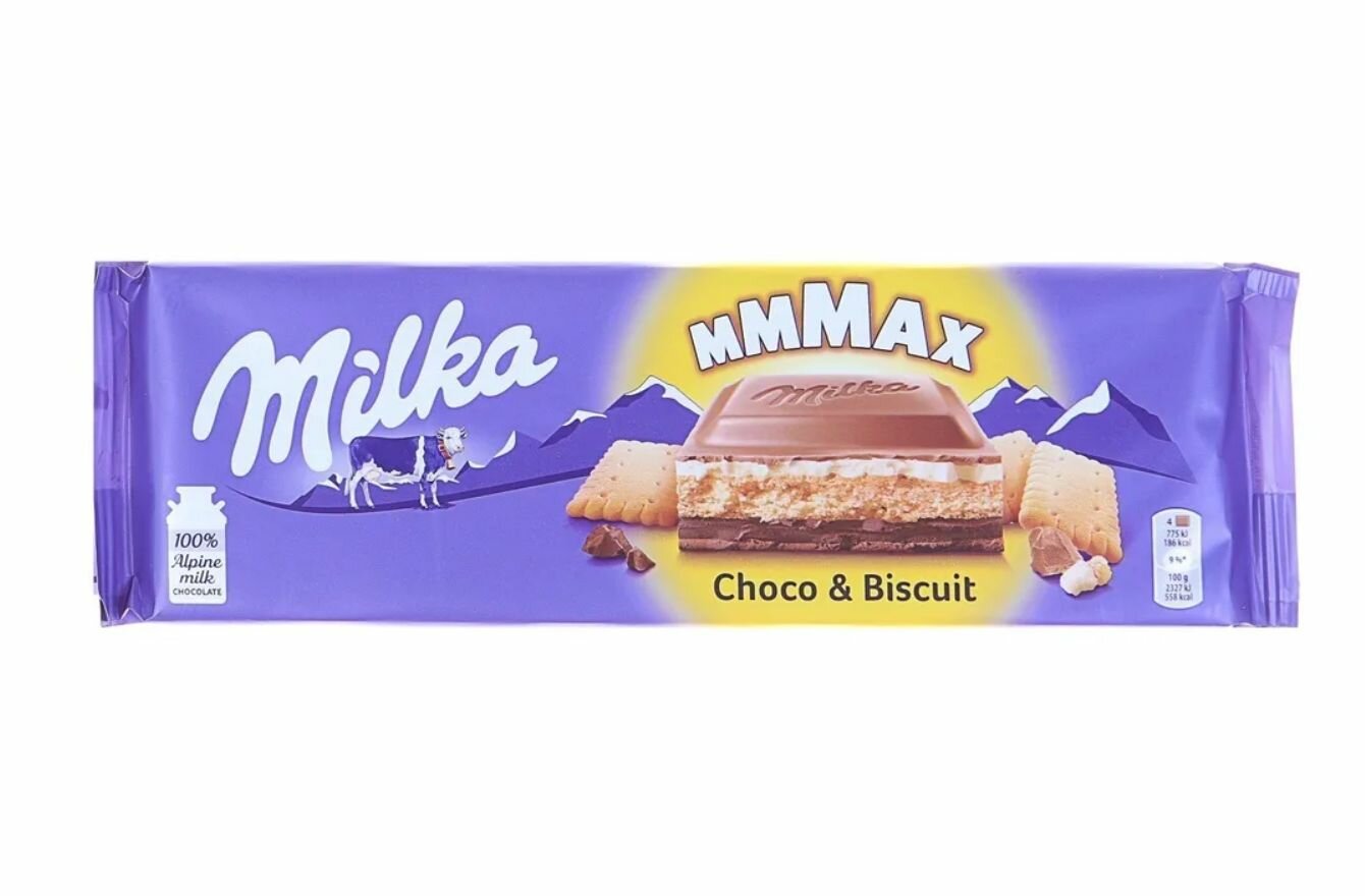 Milka Шоколад молочный Бисквит и шоколад, 300 г