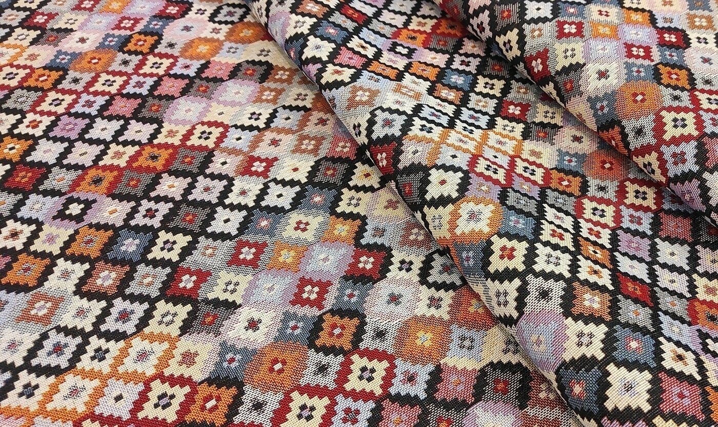 Отрезная ткань гобелен для пошива покрывал, декоративных подушек, скатертей, сумок и других изделий, любой метраж единым отрезом при оформлении покупки в одном заказе