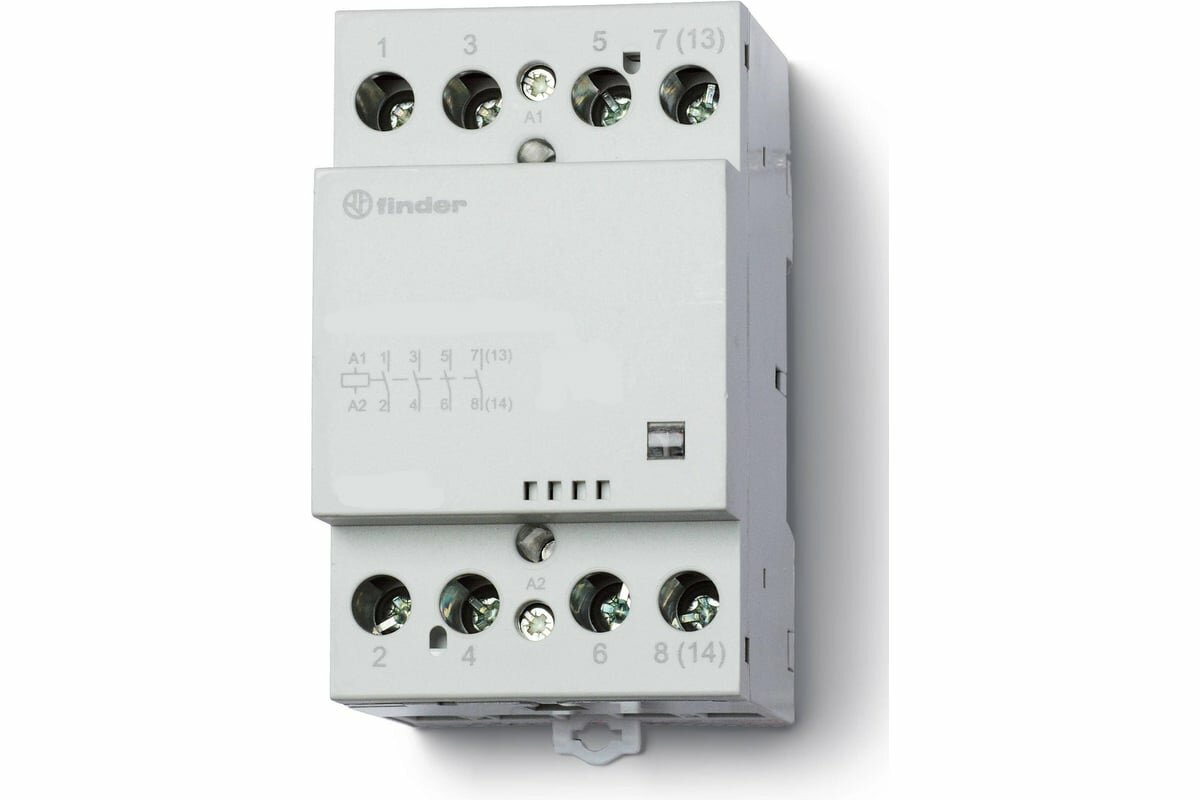 Finder, Контактор модульный 4НО; контакта 40А ; = 230В AC/DC; - AgSnO2, 224402304310