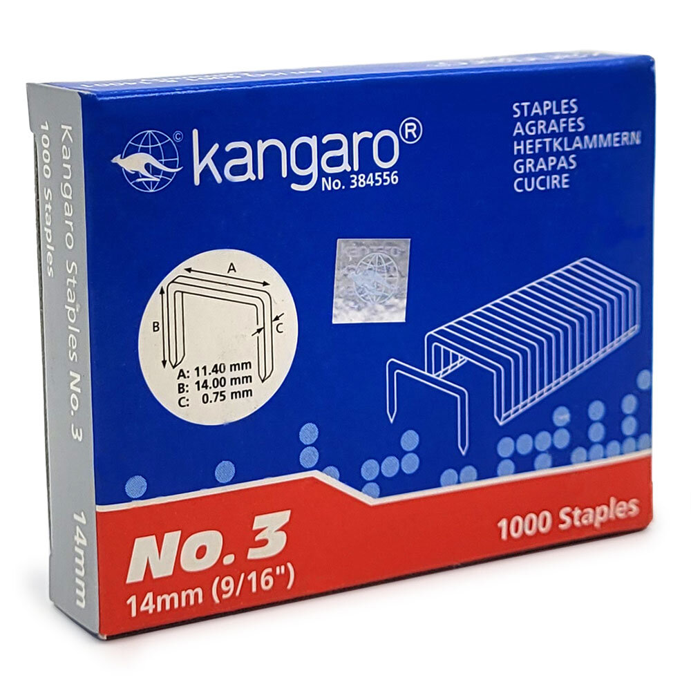 Скобы 3 - 14 мм для мебельного степлера Kangaro,1000 штук 3-14 мм, Kangaro (пр-во Индия)