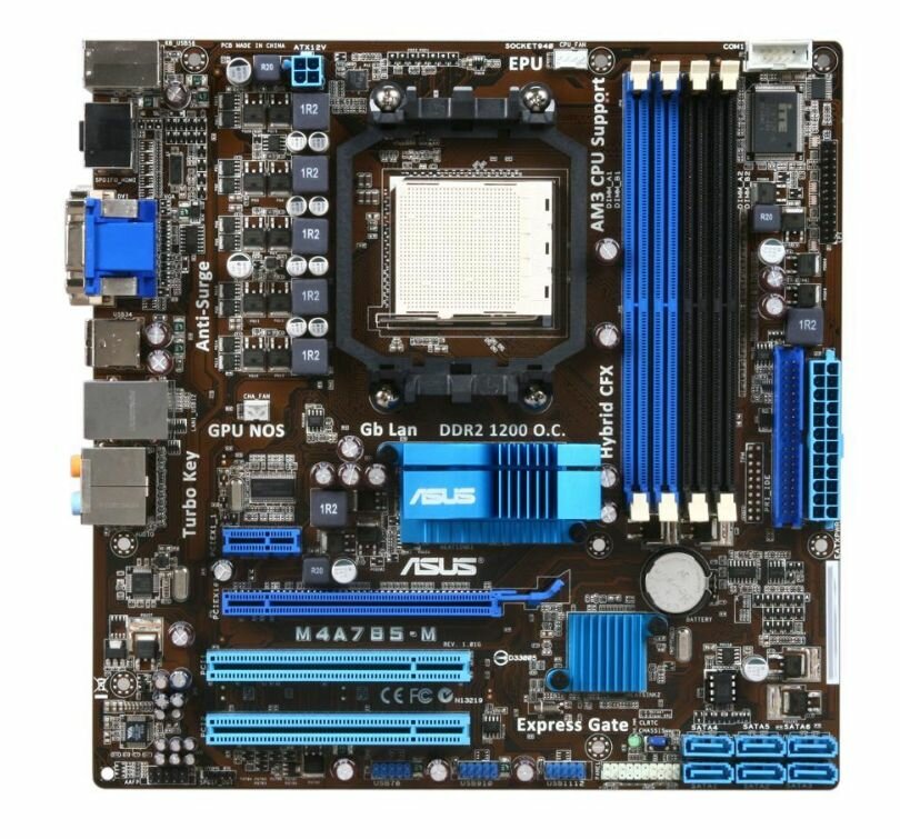 Материнская плата ASUS M4A785-M (M4A785-M) - AM2+, AMD 785G, 4xDDR2-1066 МГц, 1xPCI-Ex16, аудио 7.1, Micro-ATX