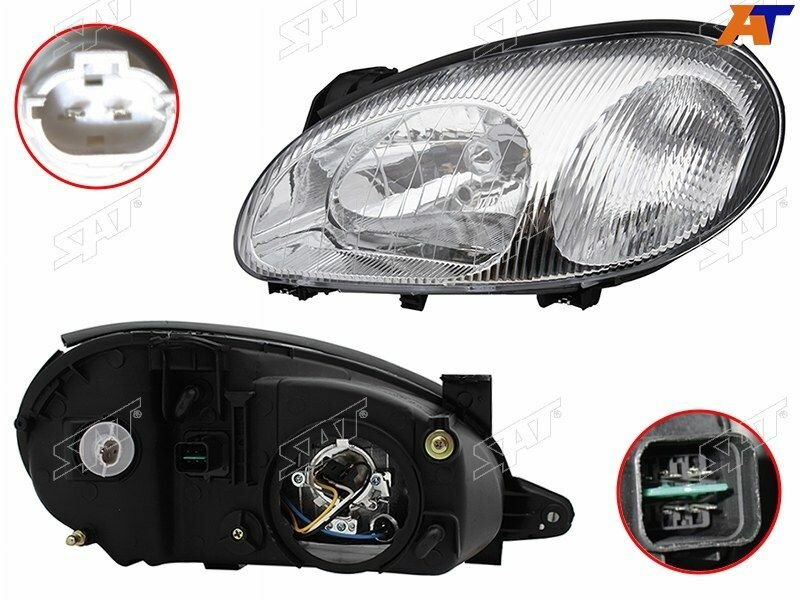 . SAT Фара для DAEWOO, CHEVROLET LANOS 97-09 левая