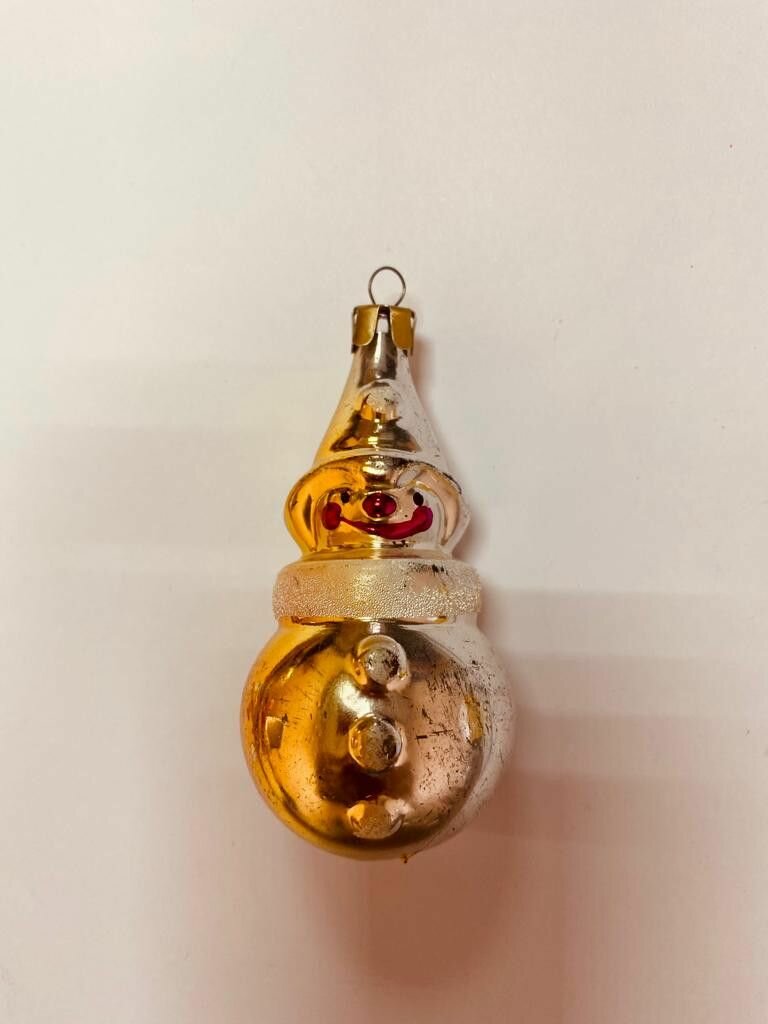 Игрушка на елку Снеговик-Клоун Винтаж из СССР