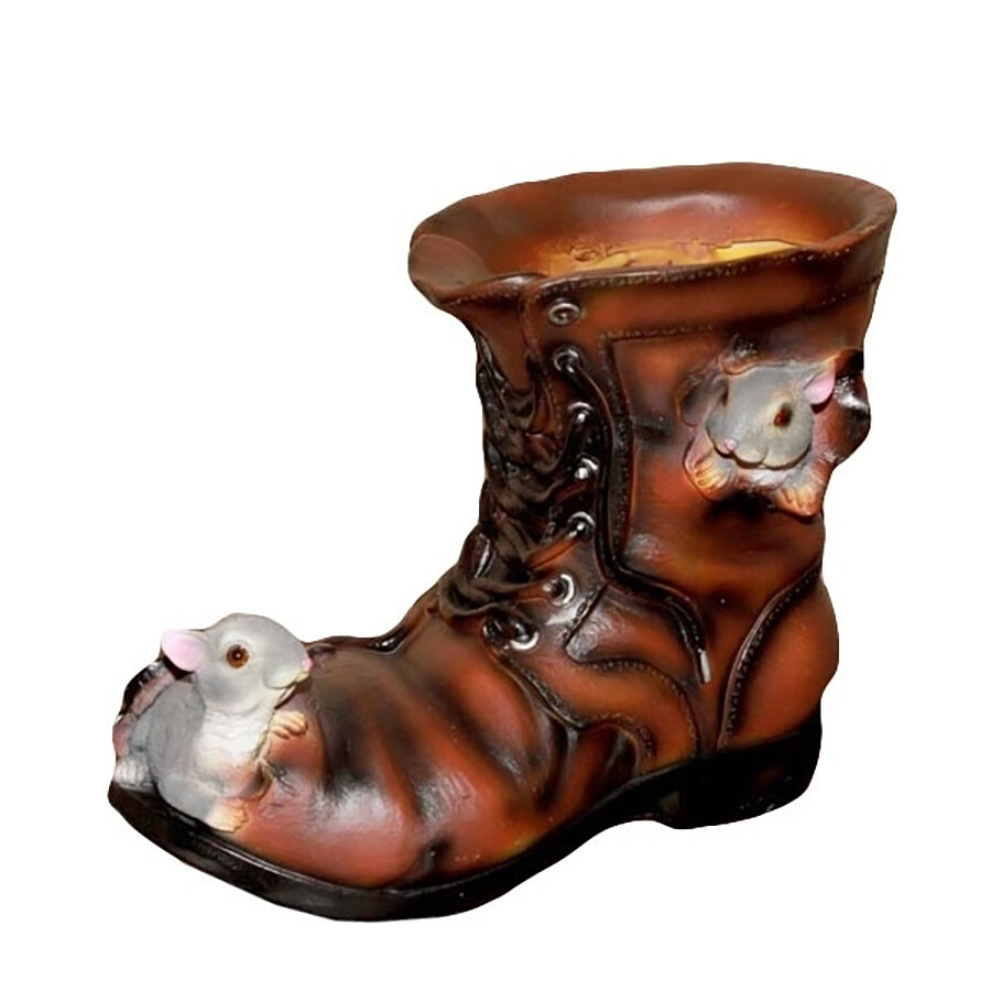 Кашпо декоративное Ботинок с мышками, 22*13*18 см KSMR-123177/K034