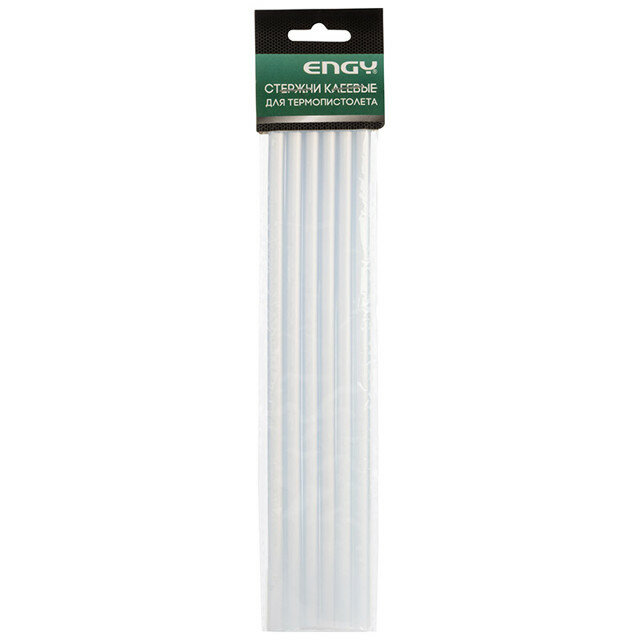 ENGY стержни клеевые 7x200 мм прозрачные набор 6 шт для термоклея пластика дерева