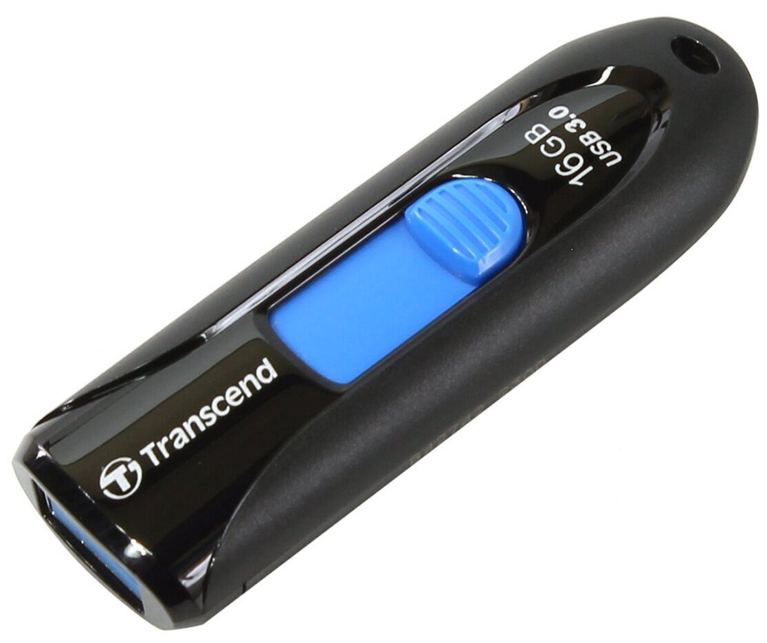 Флеш накопитель 16GB Transcend JetFlash 790, USB 3.1, Черный/Синий