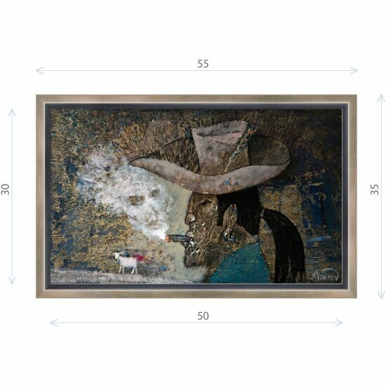 Картина Декор Депо Эдуарда Абжинова Дух предков Матовый холст в раме 35х55 см